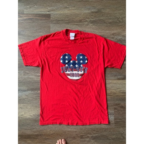 Disney | Shirts | Disney Mickey Mouse July 4th 202 American Flag Red ...